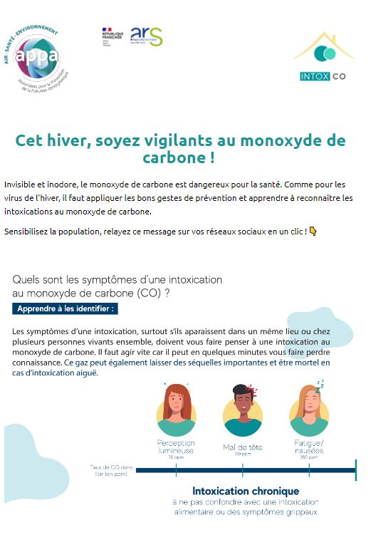 Les virus de l’hiver reviennent… Le monoxyde de carbone aussi ...